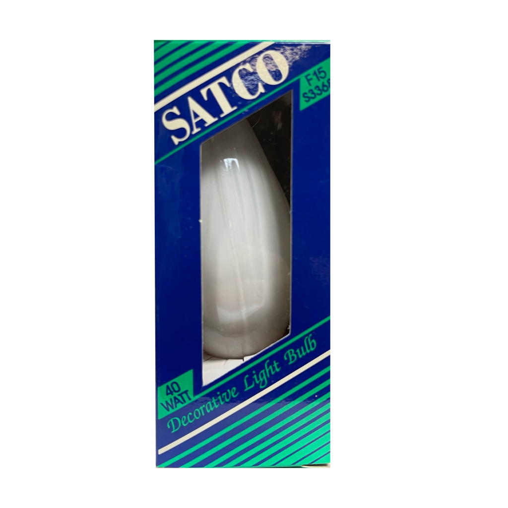SATCO 40W WHITE STD BASE - Atlantic Trading Co.